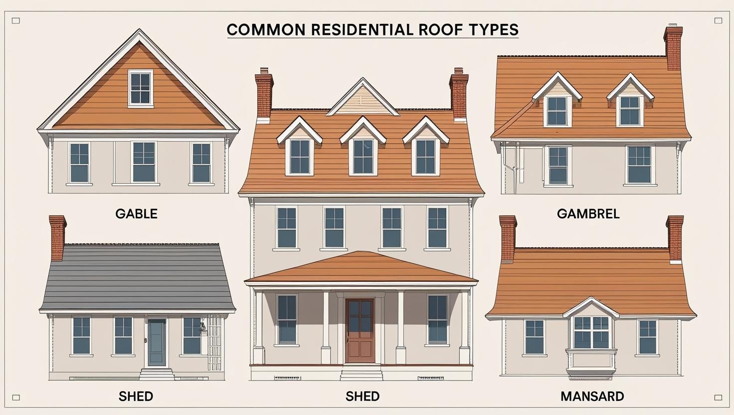 Common Types of Roofs Used in Residential Buildings - Civil Tutorials