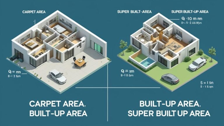 Difference Between Carpet Area, Built-up Area, and Super Built-up Area ...