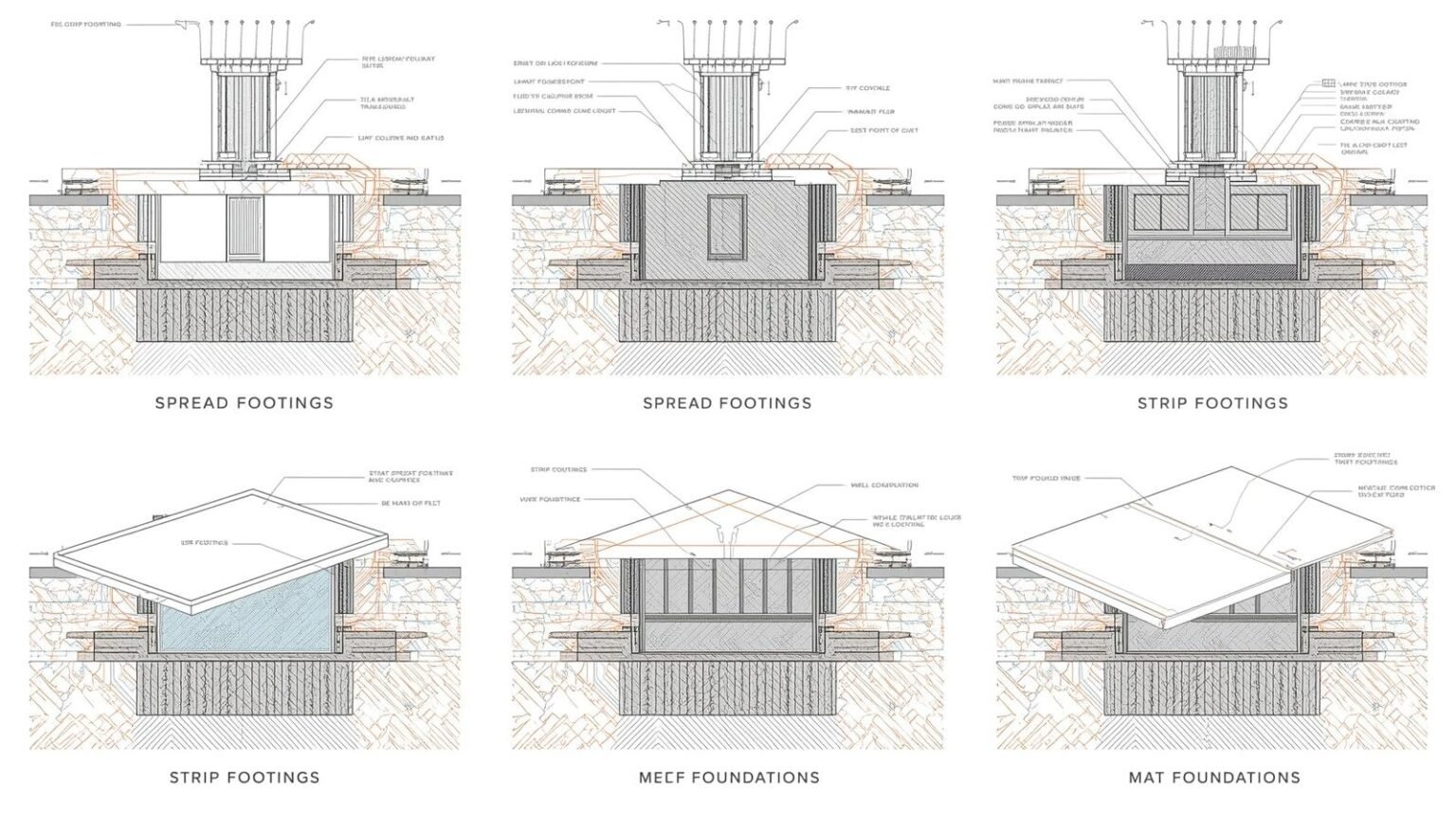 Footing Types in Building Construction - Civil Tutorials