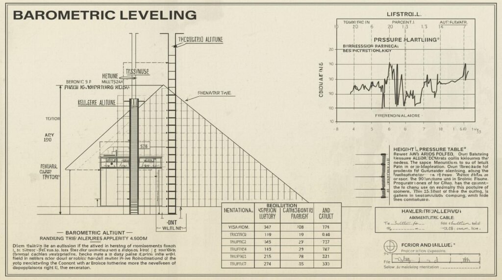 Barometric Leveling Height and Pressure Altitude with Correction Table ...