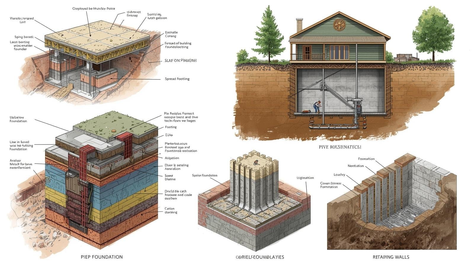 Different Types of Foundation in Construction - Civil Tutorials